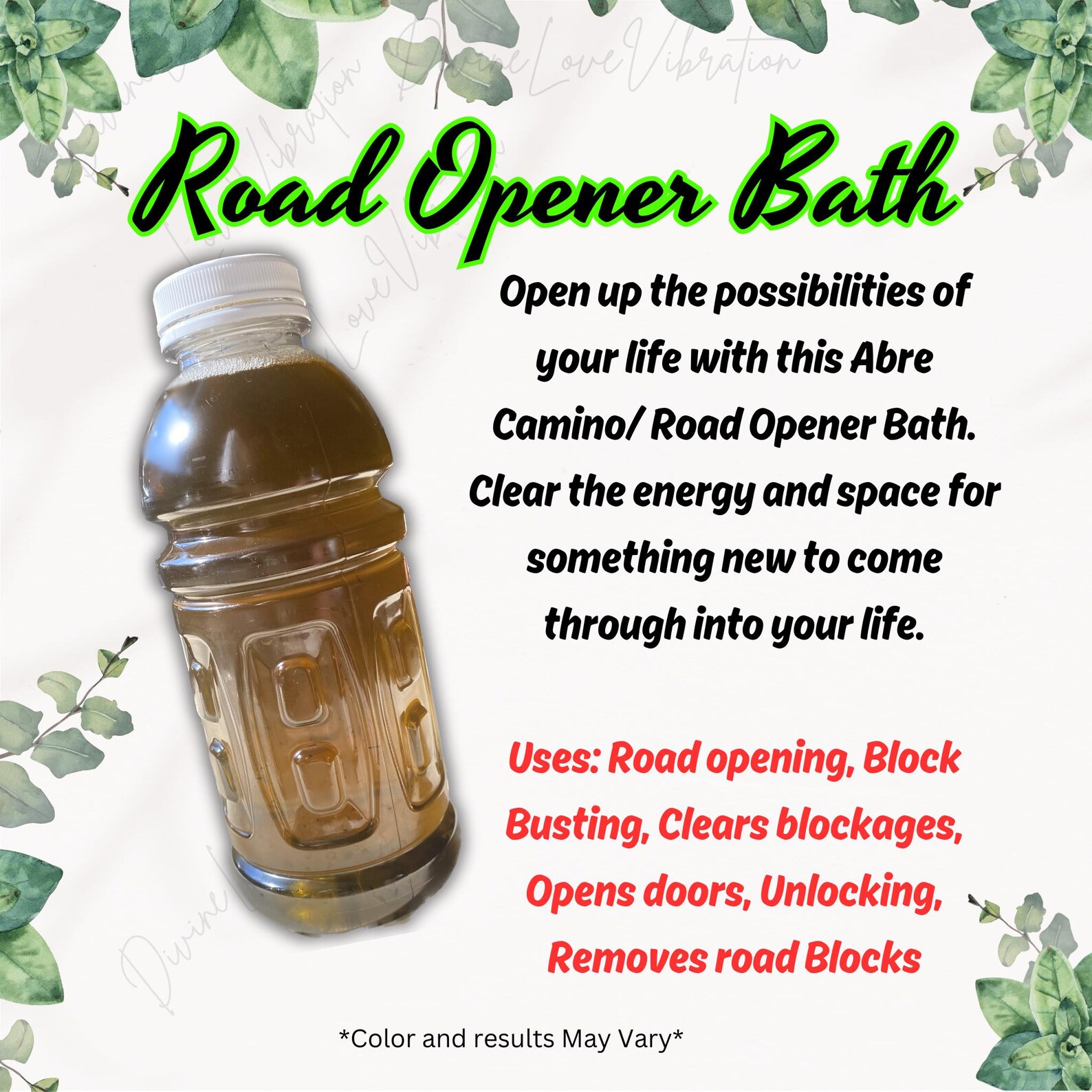 Road Opener Bath, Open Road Bath, Spiritual Bath, Abre Camino Herb ...