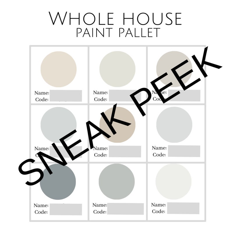 Sherwin Williams Paint Color Pallet, Whole House Color Pallet, Interior ...