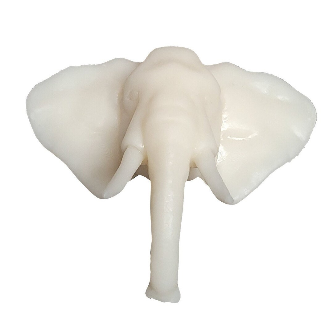 Elephant Head White Resin - Etsy