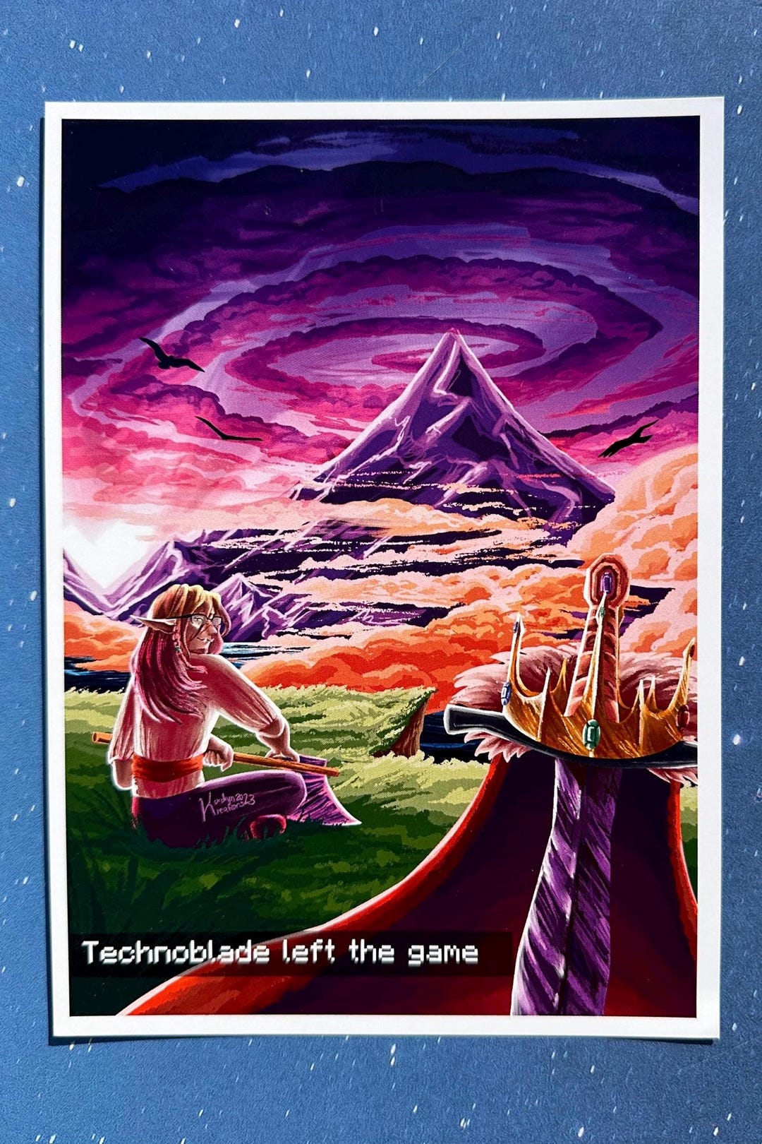 Technoblade Left the Game Print - Etsy