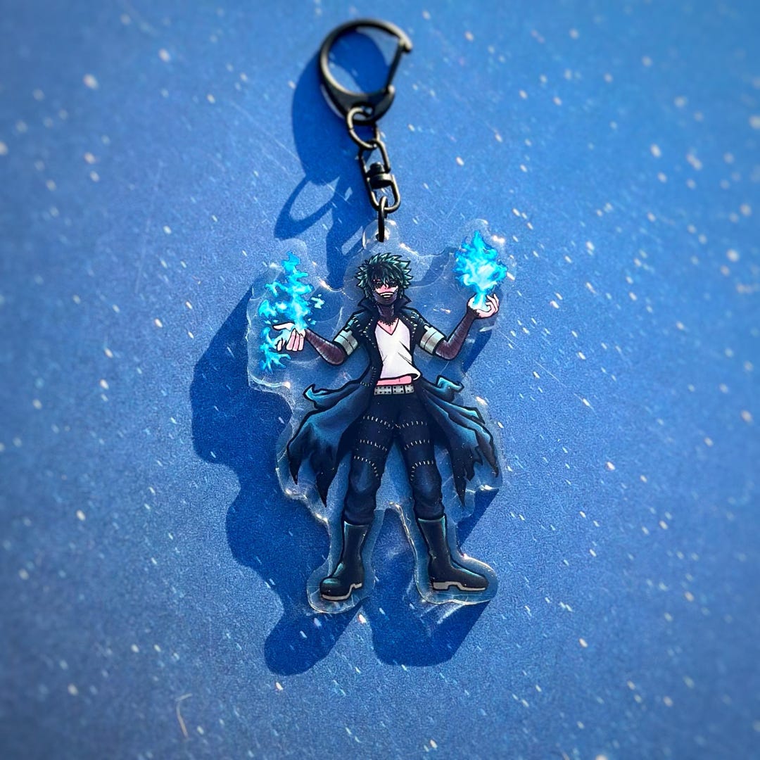 Dabi Charm 3 76.2 Mm MHA Keychain - Etsy