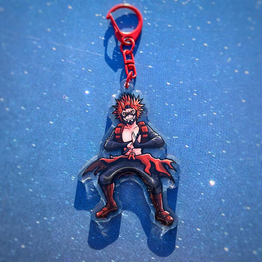 Red Riot Hero Charm - 3" (76.2 Mm) MHA Keychain - Etsy