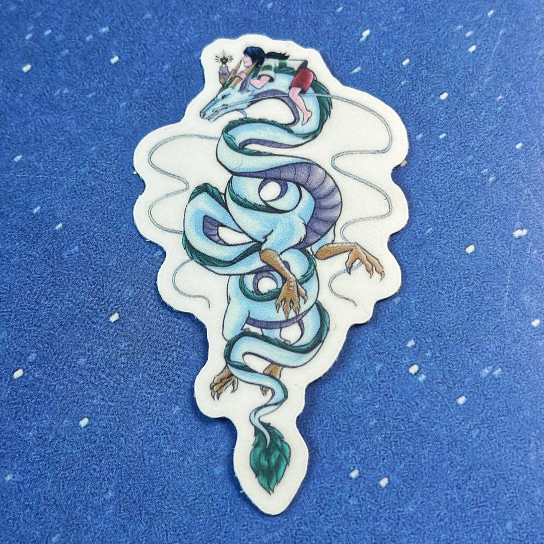 Haku Dragon Sticker 3 76.2 Mm Studio Ghibli - Etsy