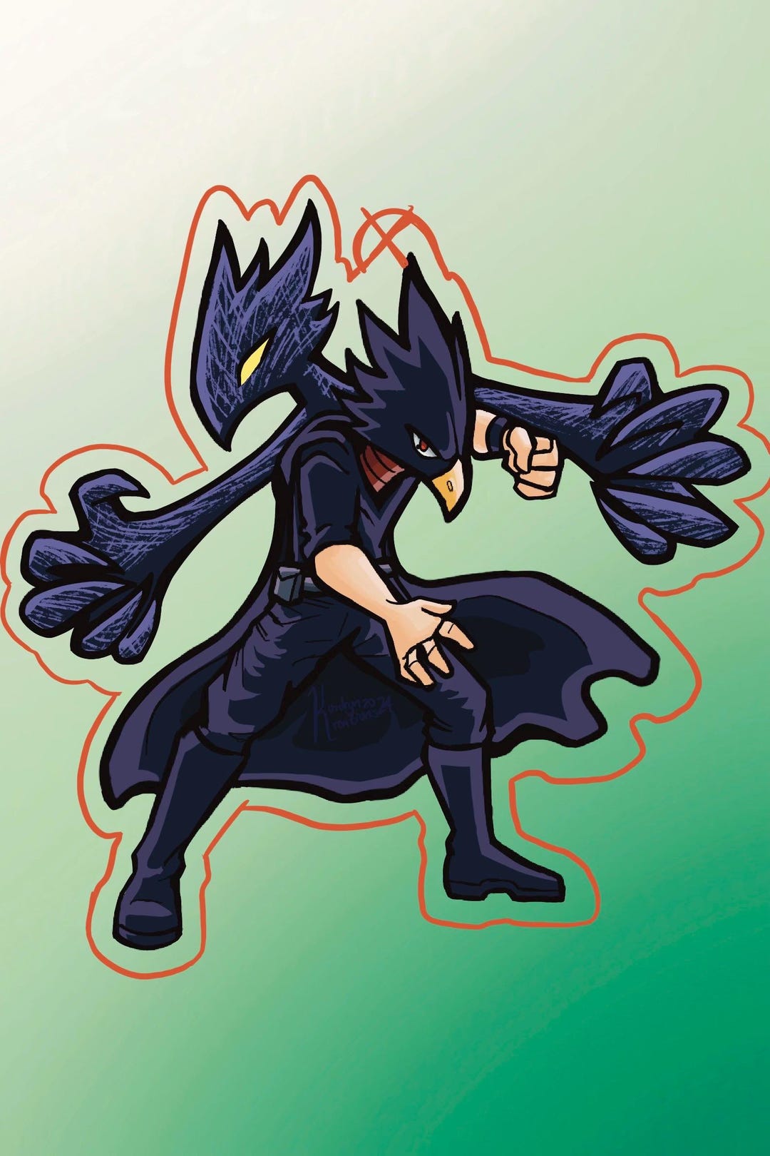 PREORDER Tokoyami Charm 3 76.2 Mm MHA Keychain - Etsy