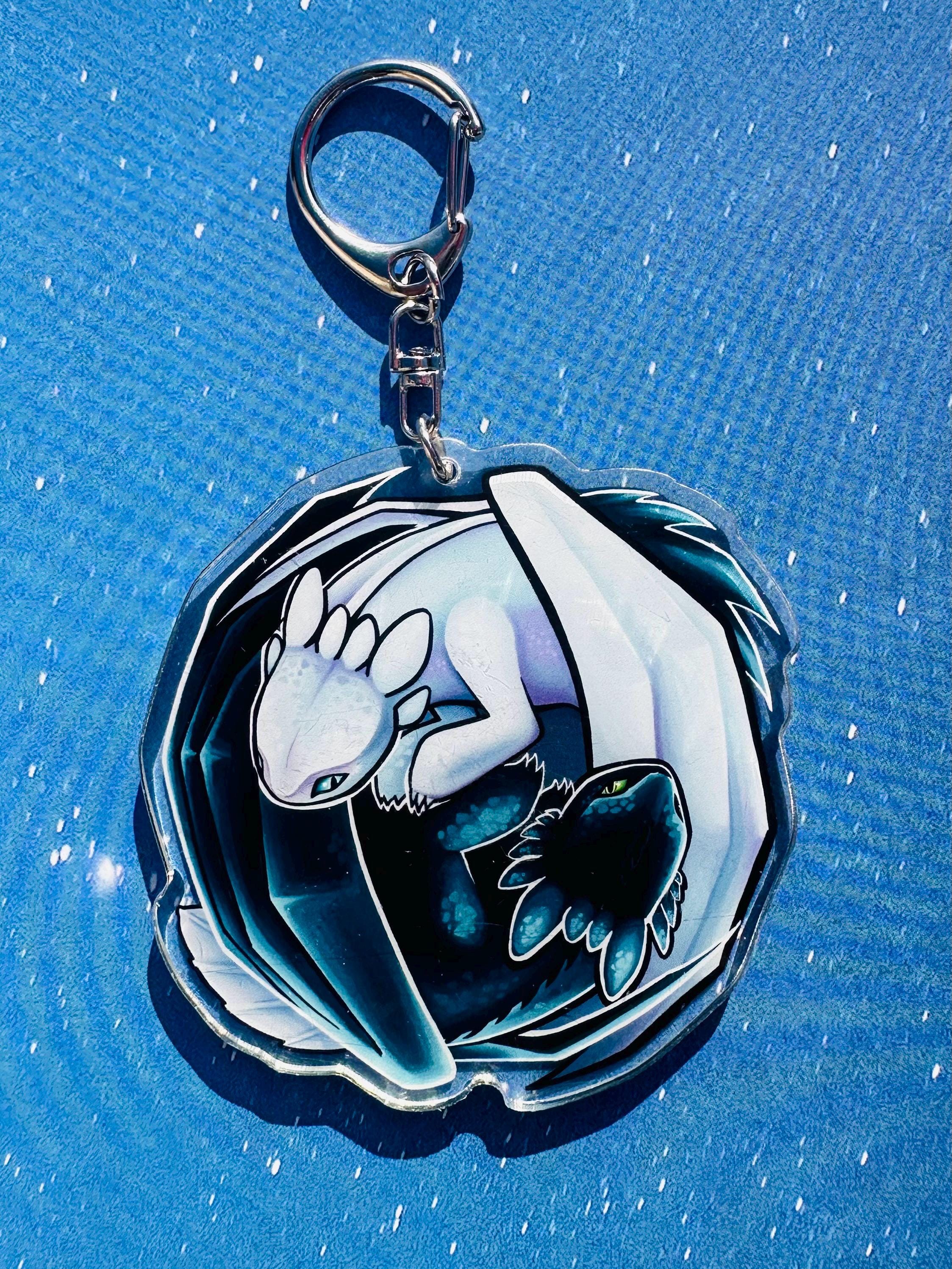 Yin Yang Dragon Charm - 3" (76.2 Mm) HTTYD Keychain - Etsy