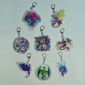 Ranboo Dragon 3 76.2 Mm Dream SMP Holographic Keychain - Etsy