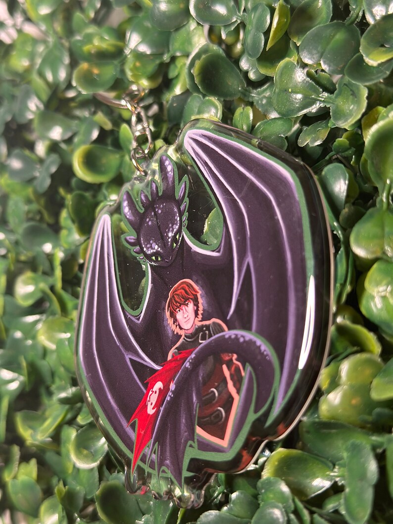 Viking Chief & Dragon Charm - HTTYD 3” (76.2 Mm) Keychain - Etsy