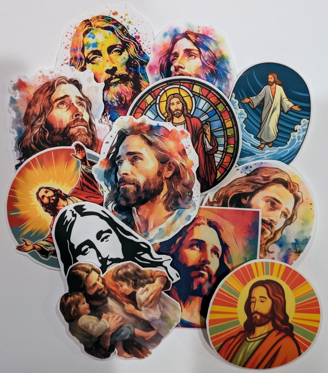 Custom Stickers of Jesus Christ, Assorted Styles. Waterproof for Water ...