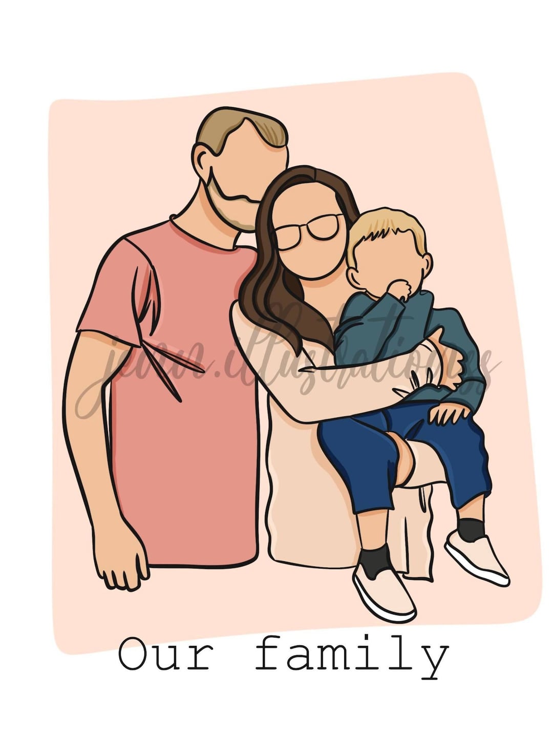 Outline Portrait, Family Portrait, Outline Art, Outline Family Picture ...