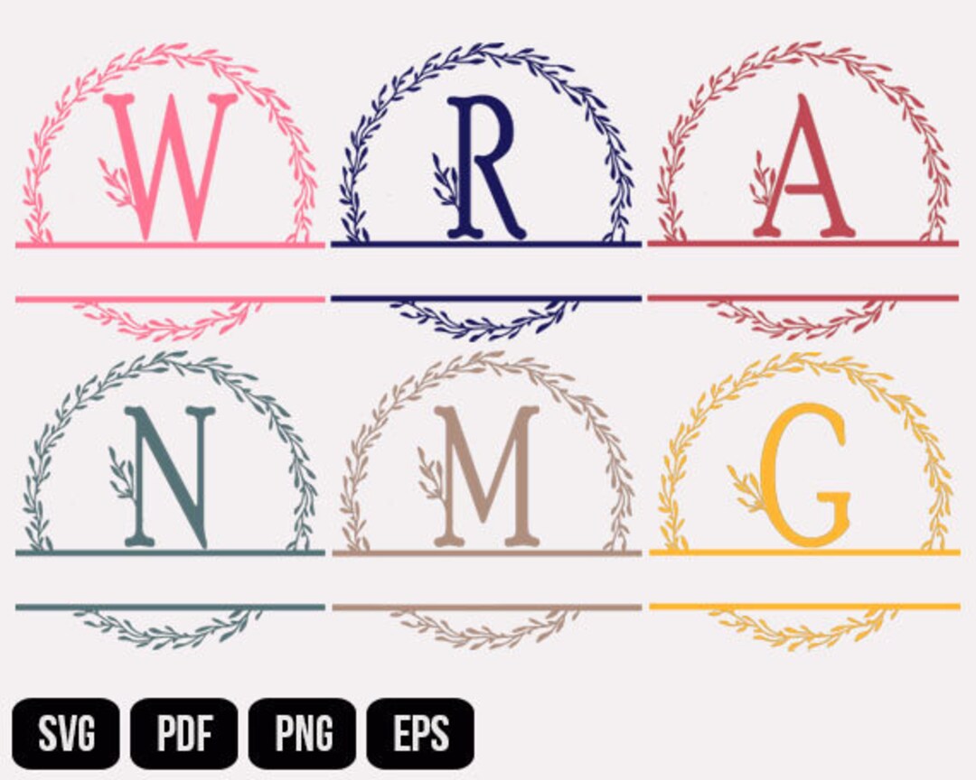 Elegant Monogram Alphabet Set - Customizable Initials for ...