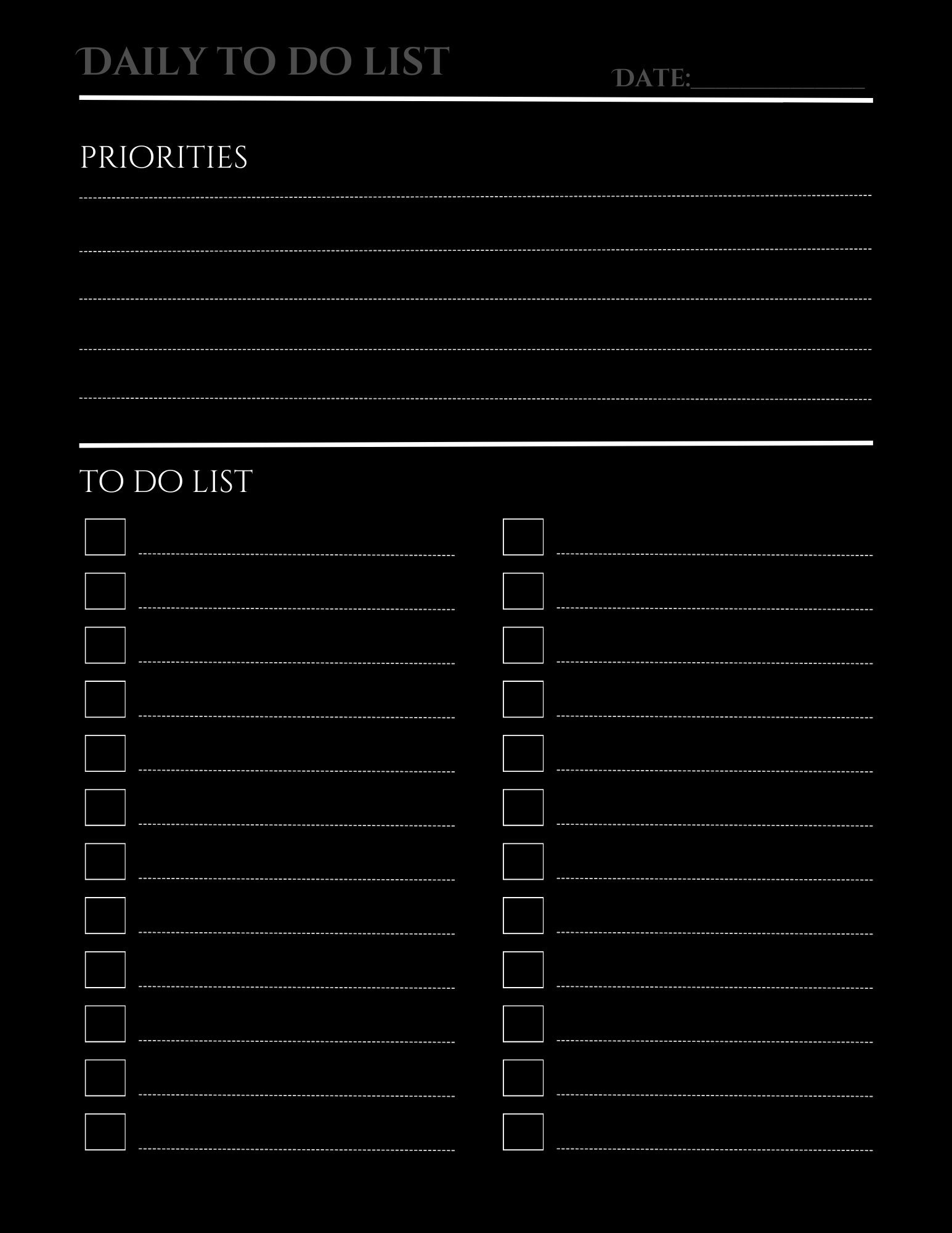 To Do List - Daily - Etsy