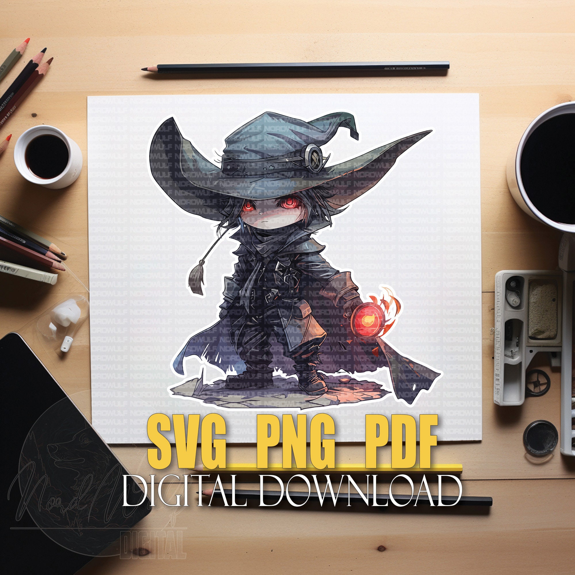 Mage Casters Fantasy Clipart, SVG, PNG, PDF Files, Instant Download for ...