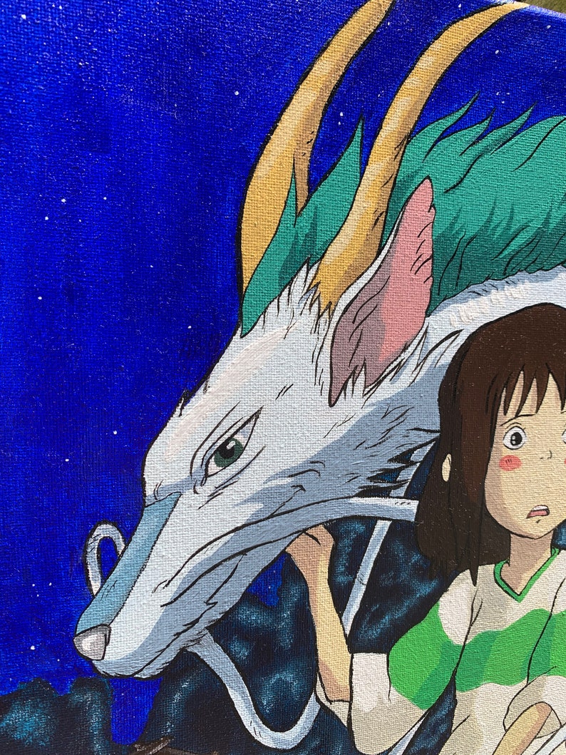 Studio Ghibli Spirited Away Painting on Canvas, - Etsy