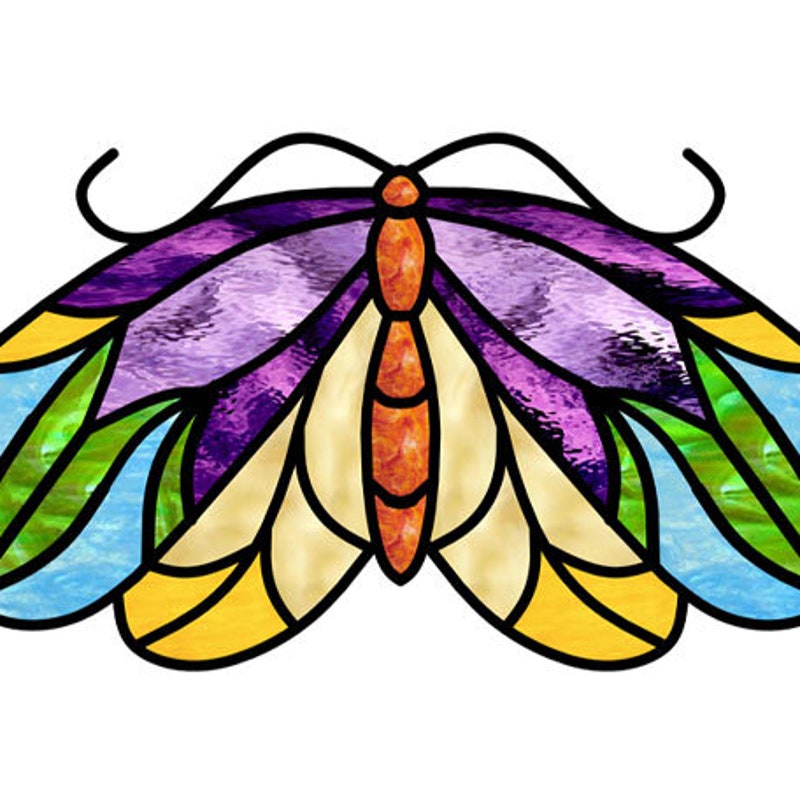 Moth Stained Glass - Etsy