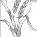 Sun and Wheat Stained Glass Pattern - Etsy