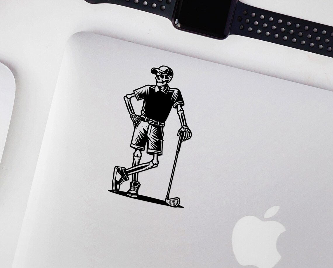 Skeleton Golf Vector Graphic for DIY Crafts and Projects | Skull ...