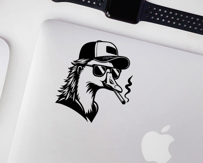 Goose Mullet With Sunglasses Smoking File Cool Goose Trucker Hat ...