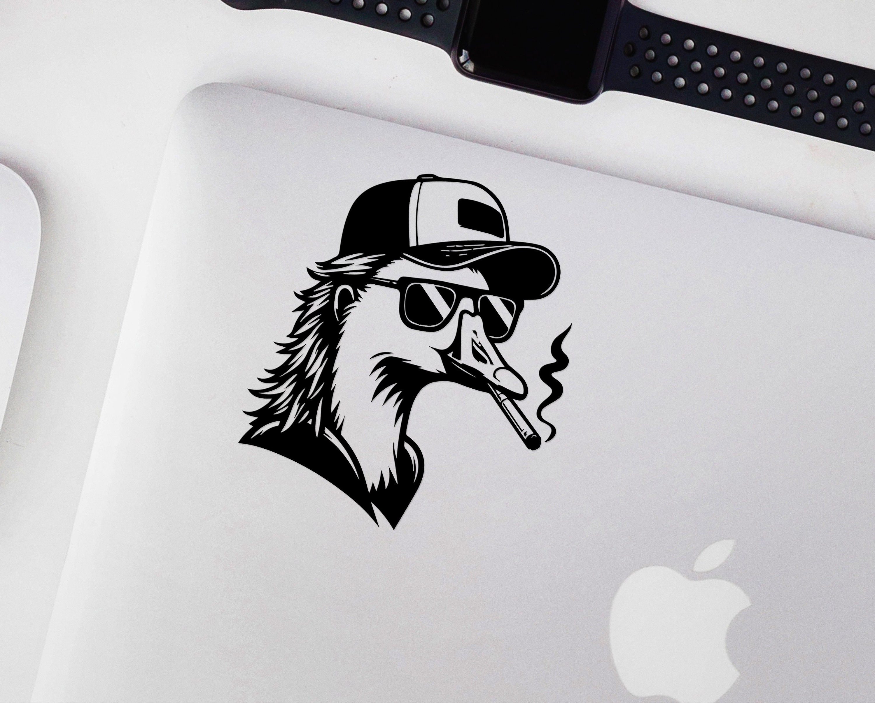 Goose Mullet With Sunglasses Smoking File Cool Goose Trucker Hat ...