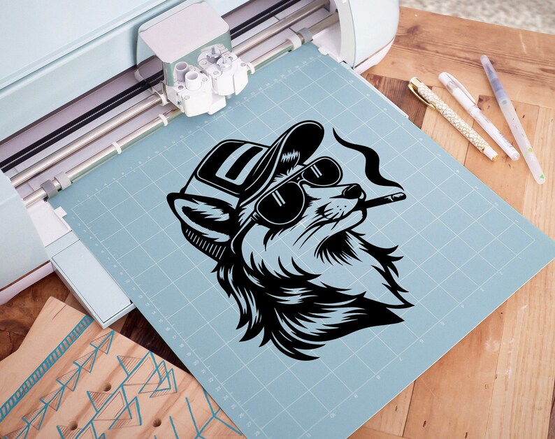 Fox Mullet With Sunglasses Smoking File Cool Fox Trucker Hat Silhouette ...