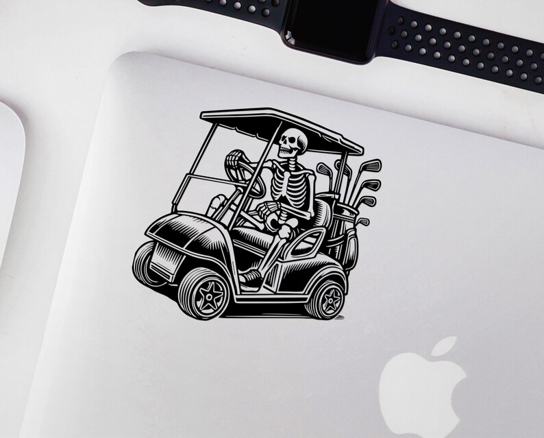 Skeleton Golf Cart Premium SVG for DIY Crafts and Project | Skull ...