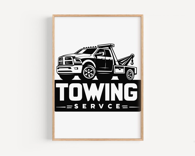 Professional Tow Truck Service Logo Design Business Logo SVG, PNG, Dxf ...