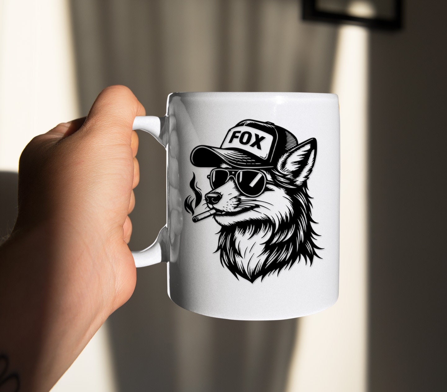 Fox Mullet With Sunglasses Smoking File Cool Fox Trucker Hat Silhouette ...