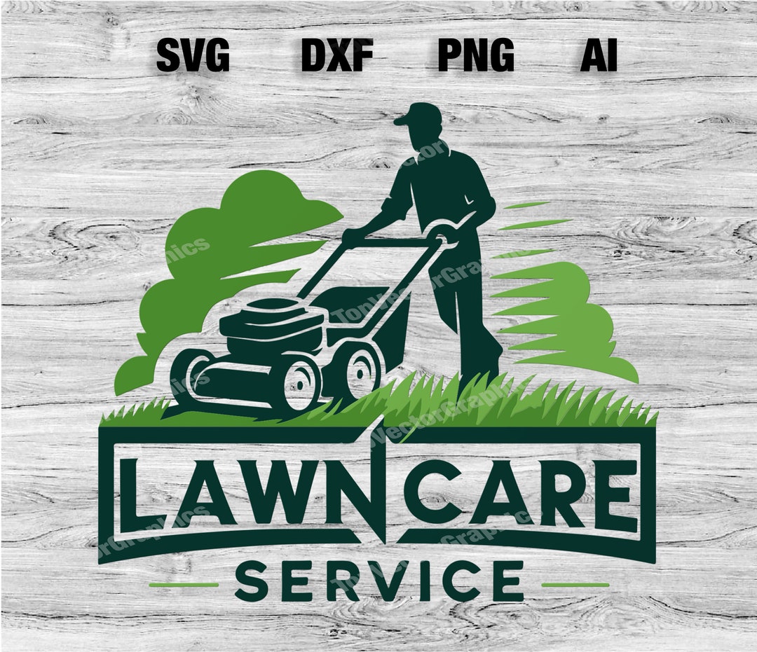 Professional Lawn Care & Landscaping Logo Design - Mower - SVG, PNG ...
