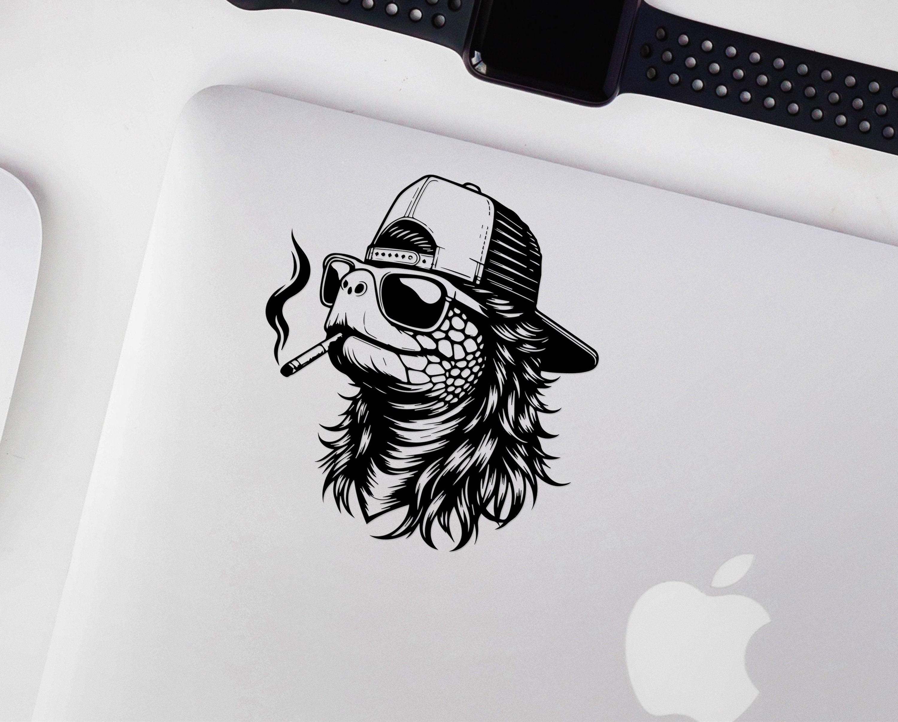 Turtle Mullet With Sunglasses Smoking File | Cool Turtle Trucker Hat ...