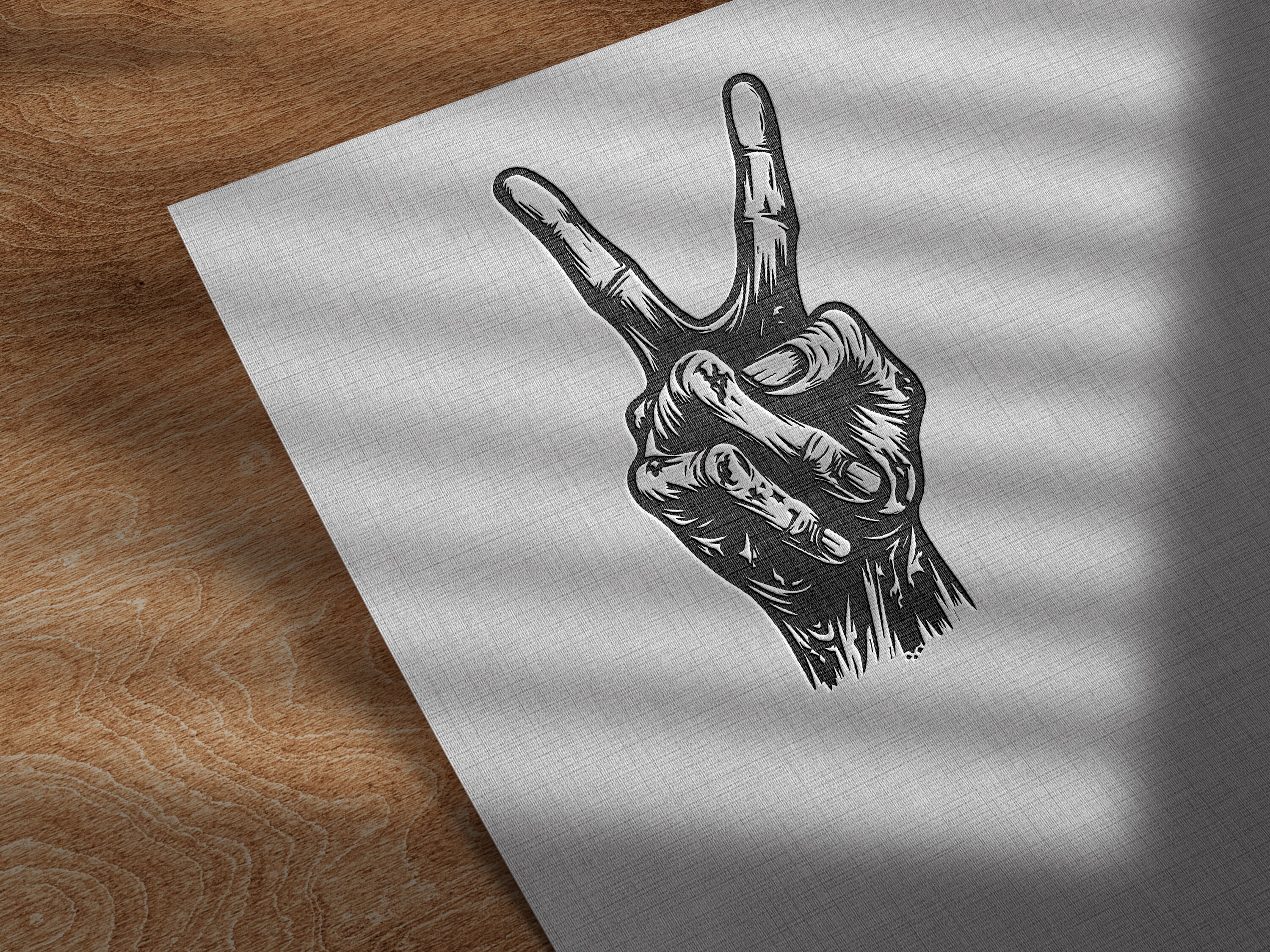 Zombie Hand Peace Sign Cut Files | Hand Doing Peace Vector Silhouette ...