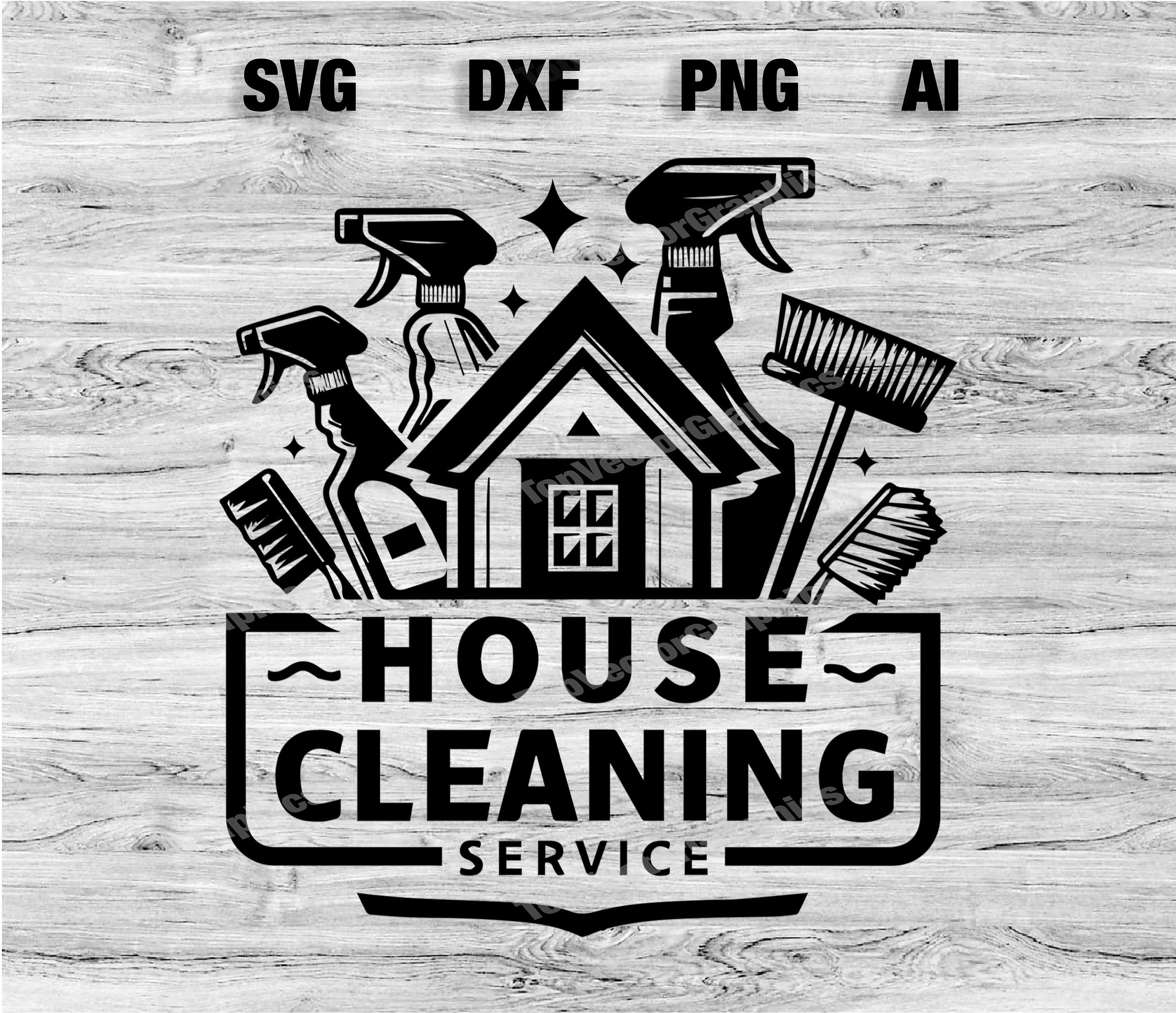 House Cleaning Logo Design - House Keeping Logo - Company Logo - SVG ...