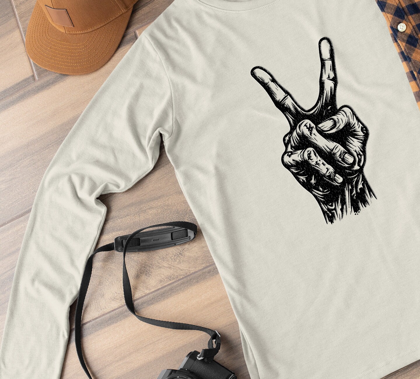 Zombie Hand Peace Sign Cut Files | Hand Doing Peace Vector Silhouette ...