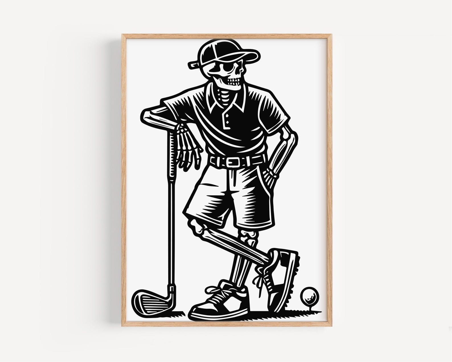 Skeleton Golf Vector Graphic for DIY Crafts and Projects | Skull ...