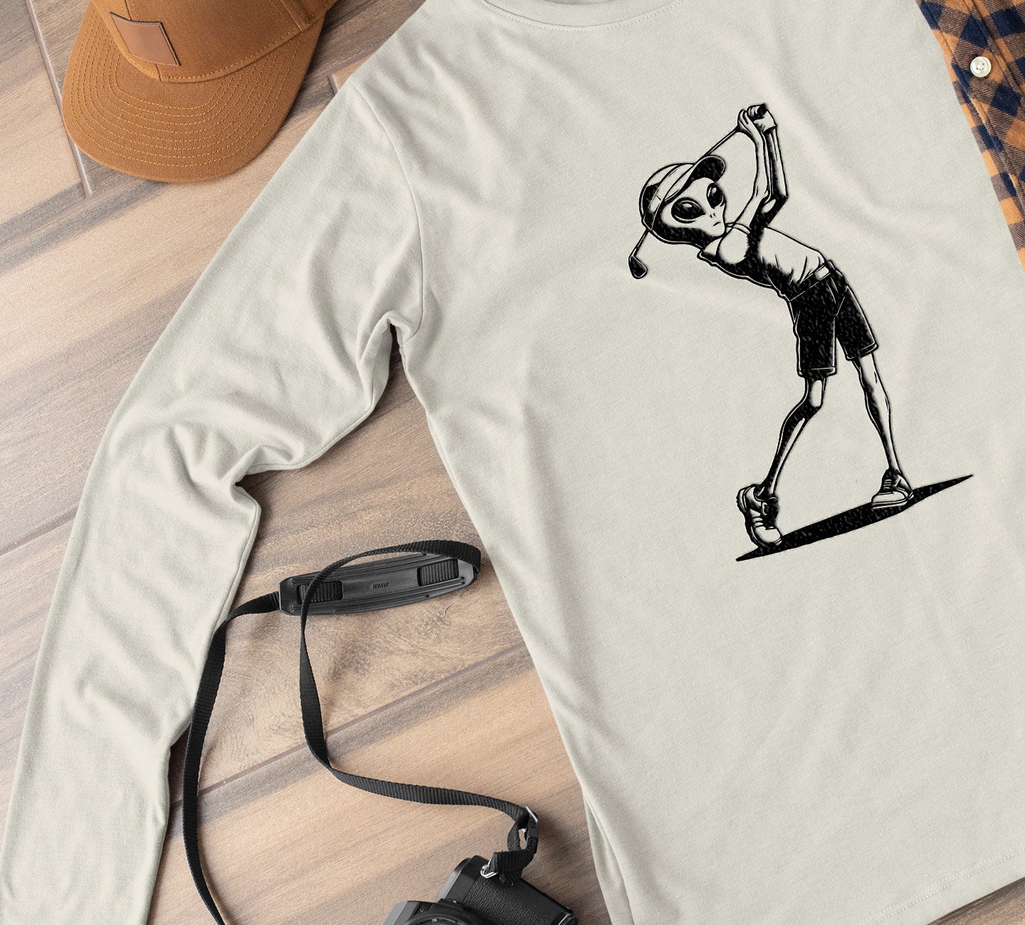 Alien Golfer Silhouette Cut Files Fun Golf Alien Vector Silhouette ...
