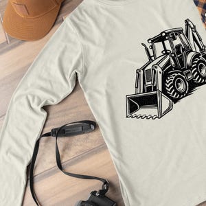 Backhoe Machine Cut File | Heavy Equipment Vector Graphic Silhouette ...