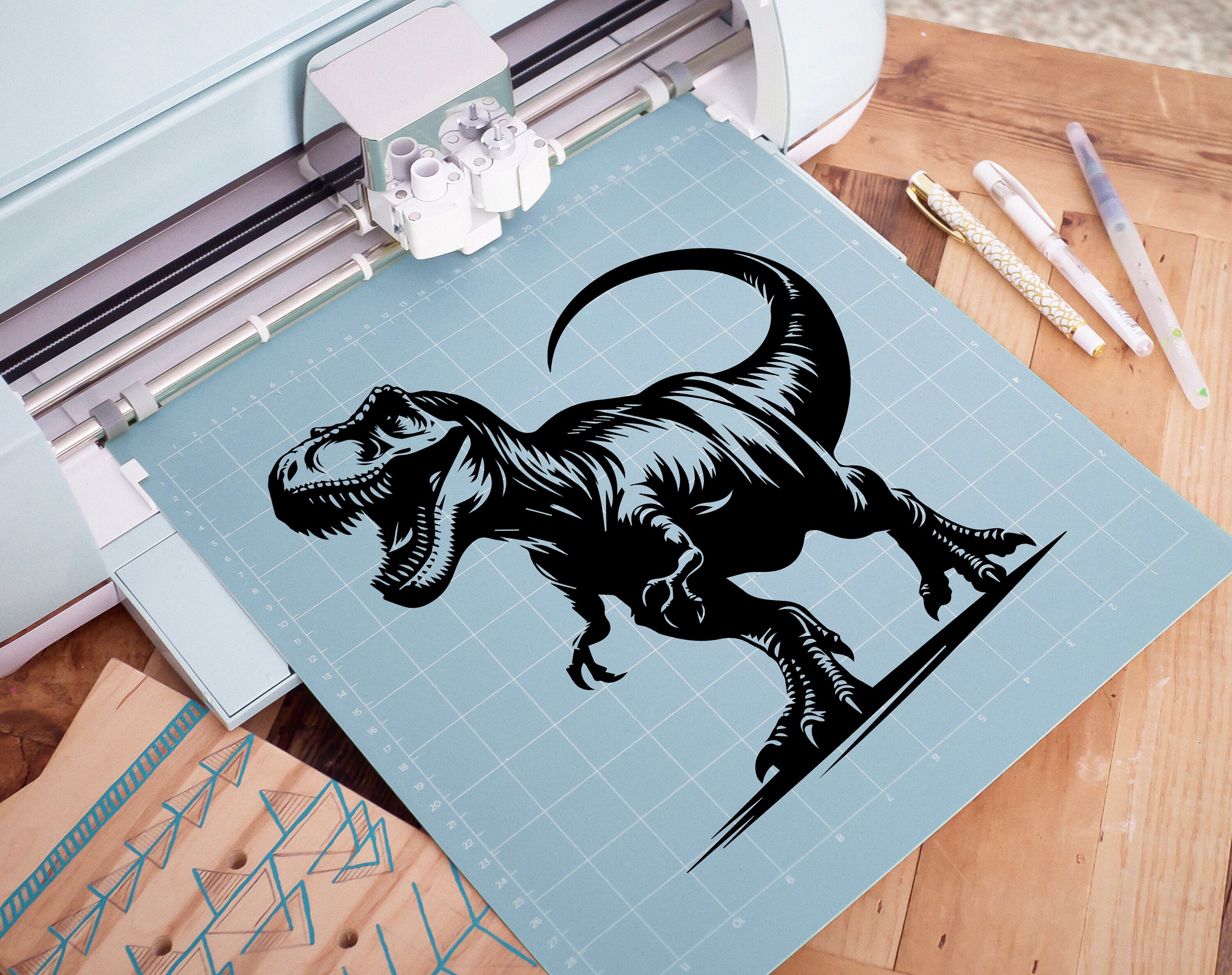 8 T-rex Cut Files T-rex Dinosaur Vector Graphic Silhouette, Cameo ...