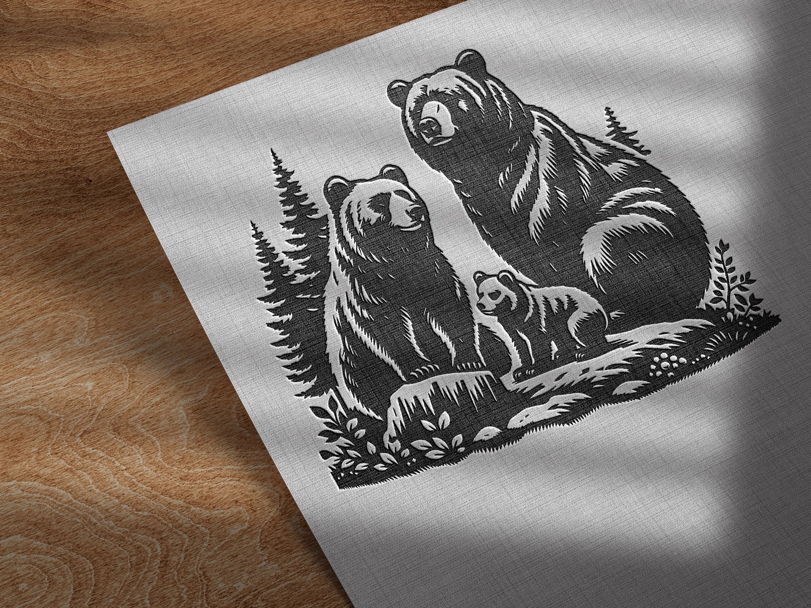 Bear Family Vector Graphic for DIY Crafts and Projects | Bear Family ...