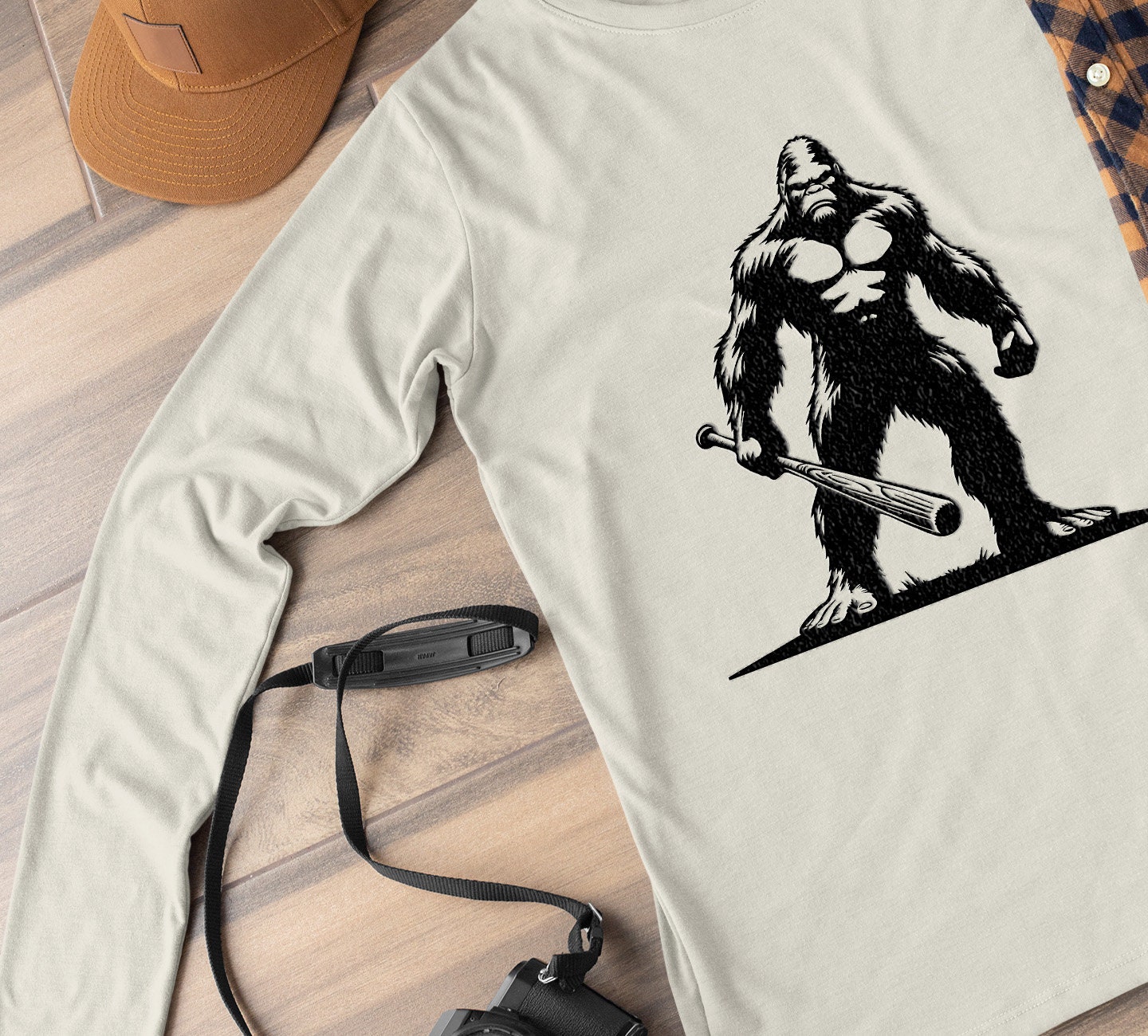 Bigfoot Baseball Silhouette Cut Files | Fun Bigfoot Vector Silhouette ...