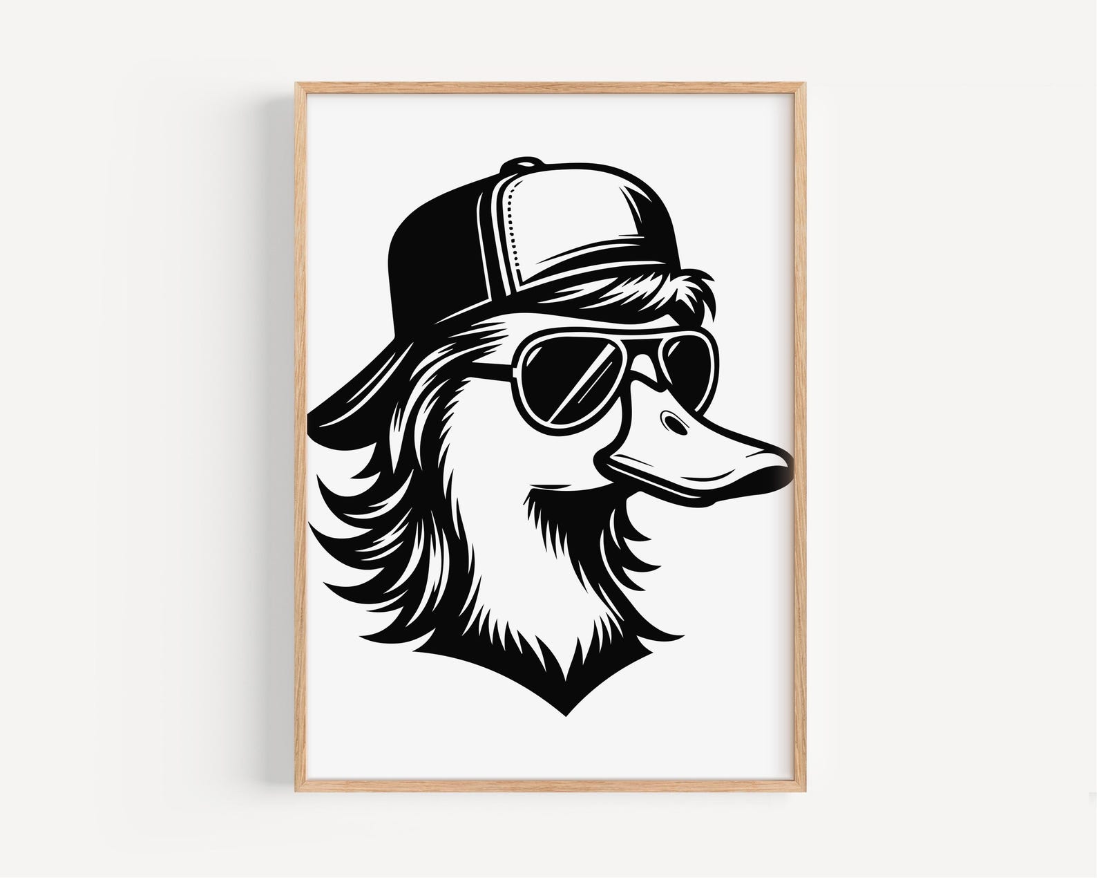 Duck Mullet With Sunglasses File | Mallard Duck Trucker Hat Silhouette ...