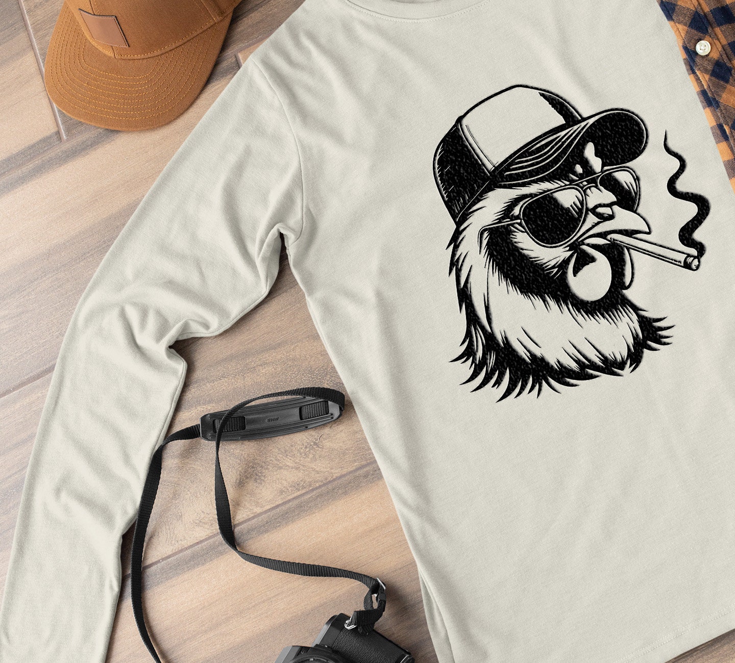 Chicken Mullet With Sunglasses Smoking SVG, PNG, Dxf, Ai File Cool ...