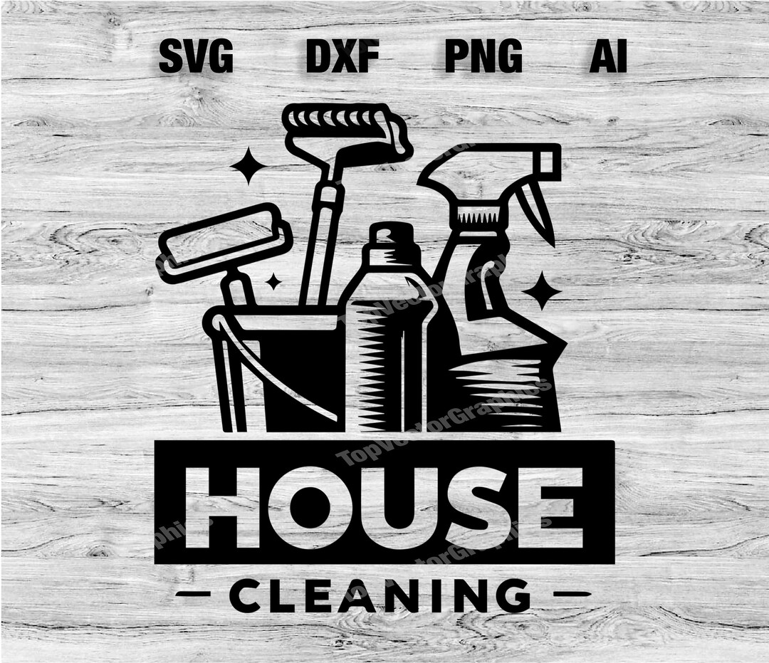House Cleaning Logo Design - House Keeping Logo - Company Logo - SVG ...