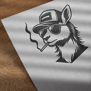 Kangaroo Mullet With Sunglasses Smoking SVG, PNG, Dxf, Ai File Cool ...
