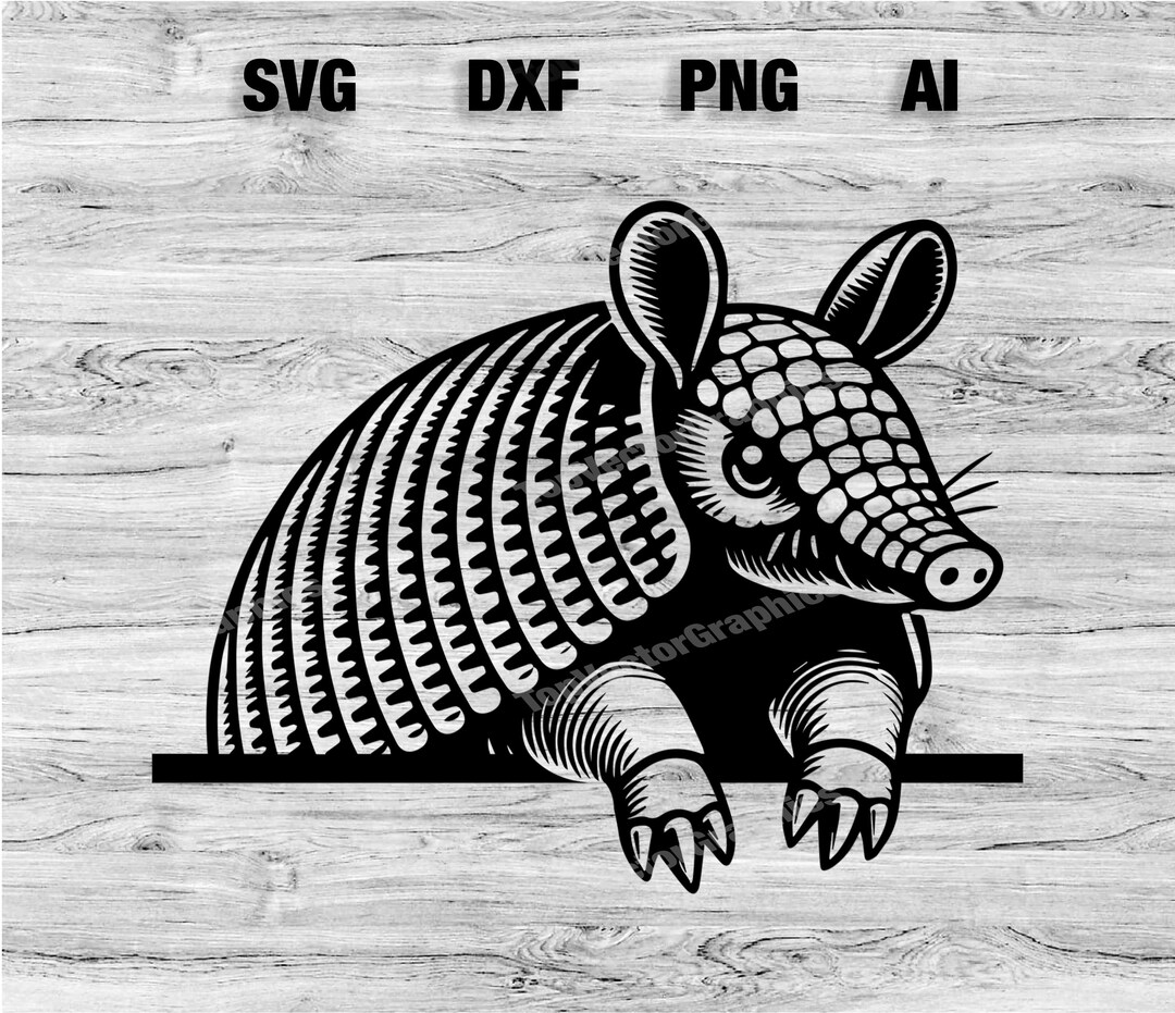 Peeking Armadillo Head | Armadillo Vector Graphic Laser File Silhouette ...