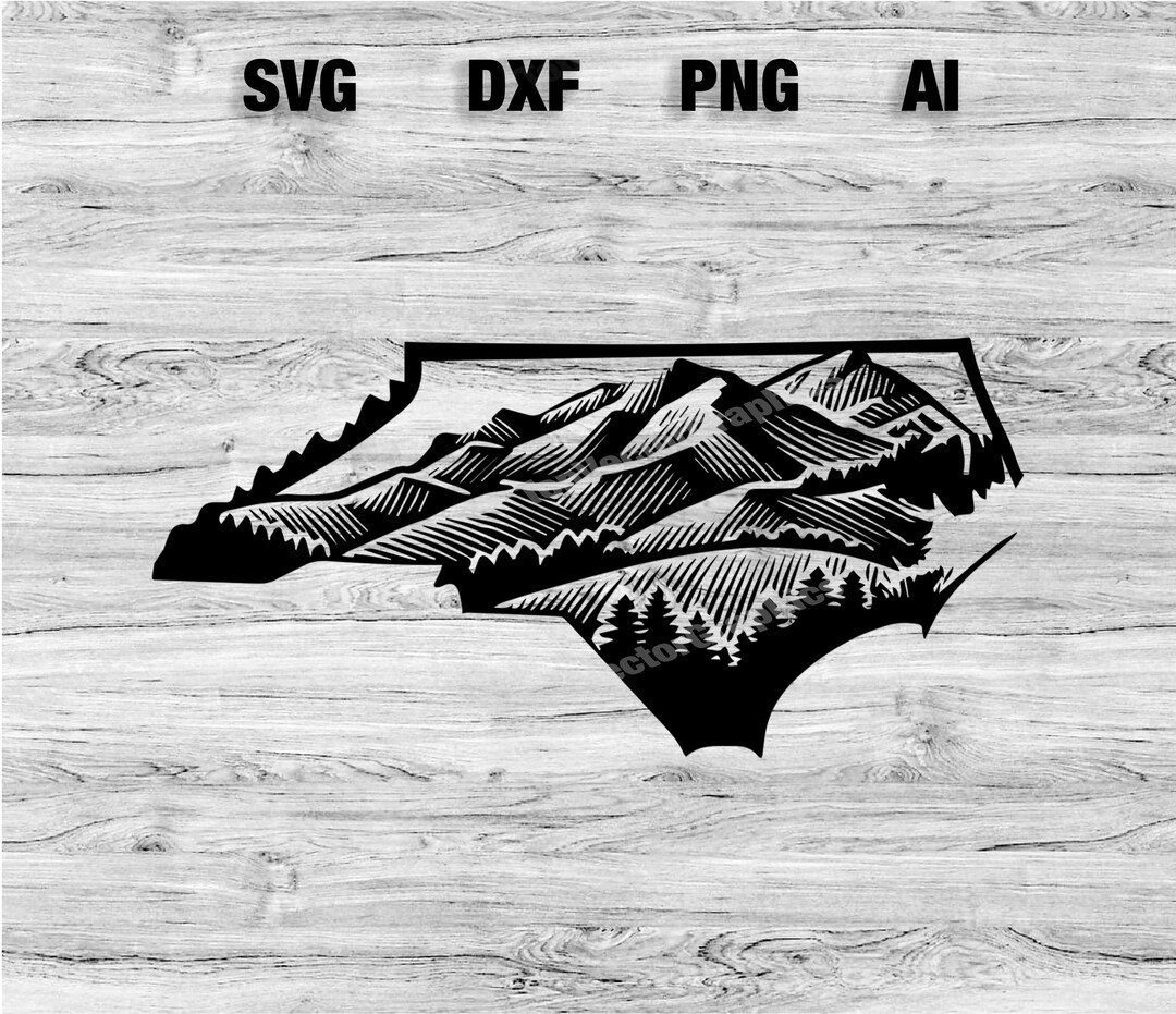 North Carolina Mountain Landscape Design | NC State Graphic Laser File ...