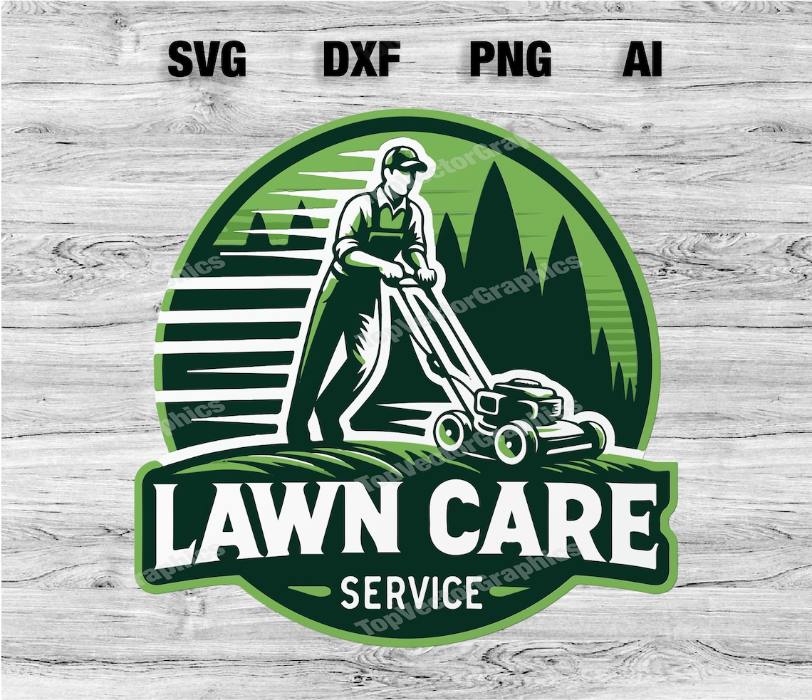 Professional Lawn Care & Landscaping Logo Design - Mower - SVG, PNG ...