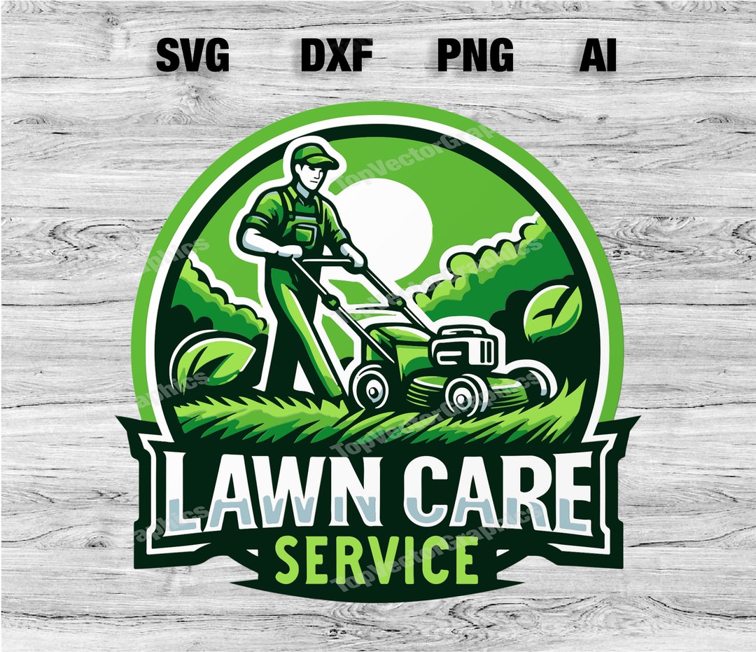 Professional Lawn Care & Landscaping Logo Design - Mower - SVG, PNG ...