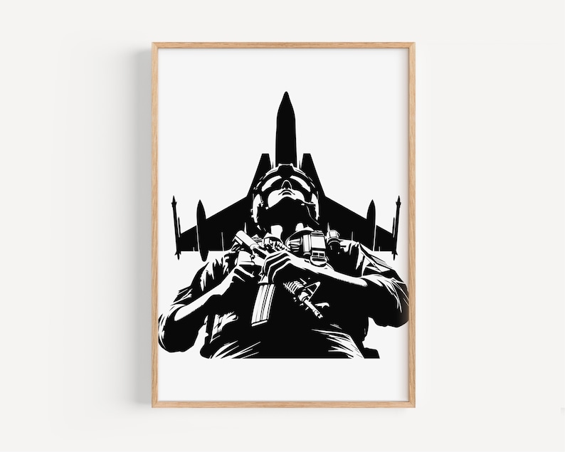 US Air Force Soldier File American Fighter Pilot Flag Silhouette, Cameo ...