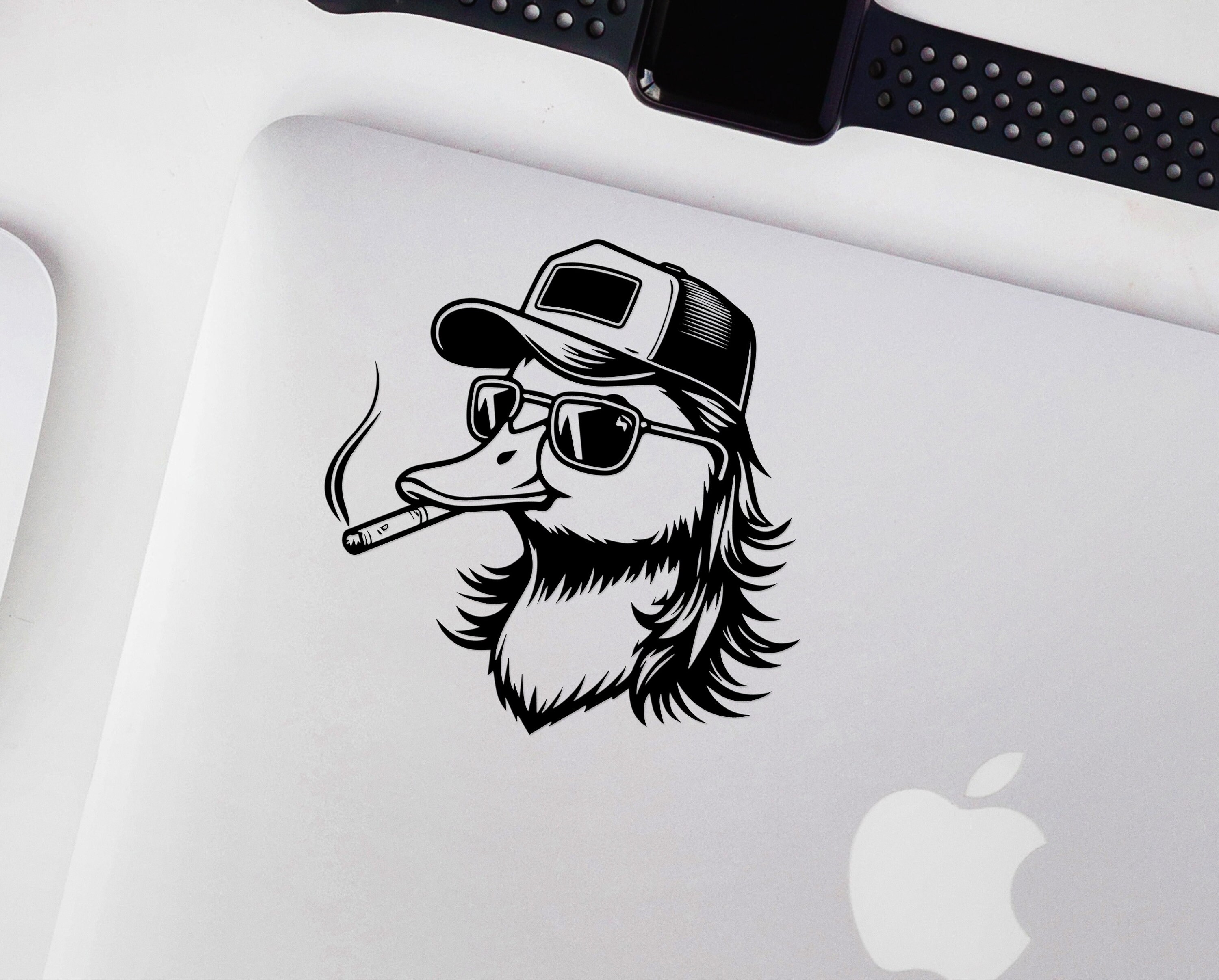 Duck Mullet With Sunglasses Smoking File Mallard Duck Trucker Hat ...