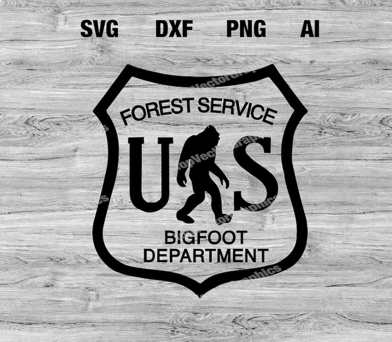 Sasquatch Vector Graphic for DIY Crafts and Projects | Forest Service ...