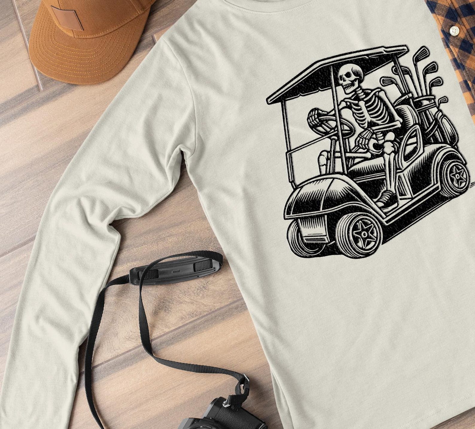 Skeleton Golf Cart Premium SVG for DIY Crafts and Project | Skull ...