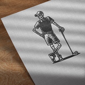 Skeleton Golf Vector Graphic for DIY Crafts and Projects | Skull ...